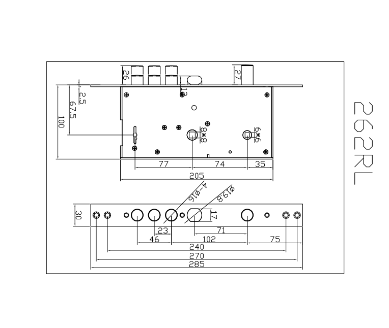 Wholesale 262RL Vane Lock Leaf Lock Zinc Die With Keyed Triple Roundel ...