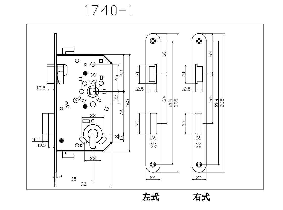 Wholesale 1740-1 Zinc Alloy Mortise Lock and Mechanical Door Lock ...